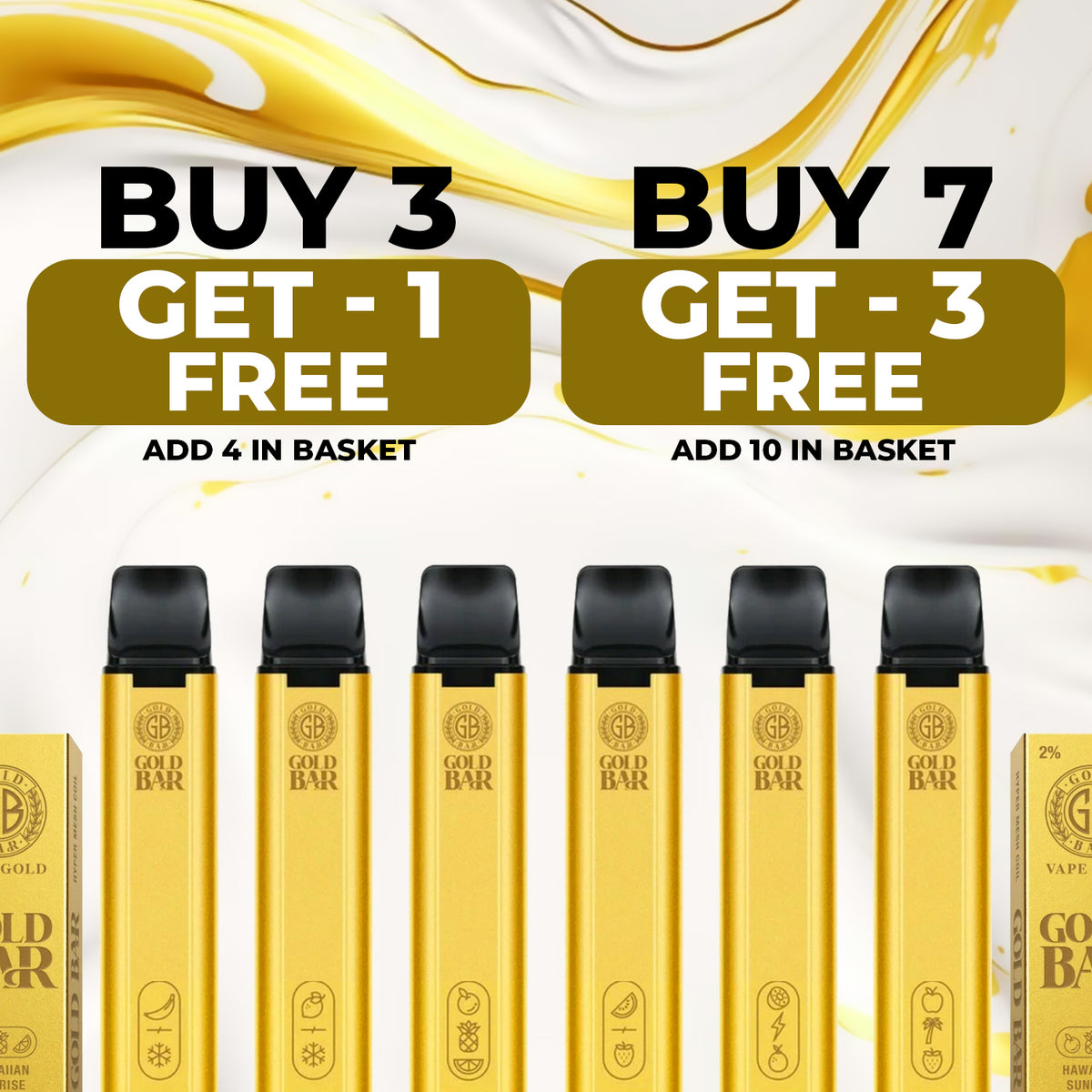 Gold Bar Disposable Vape 600 Puffs 2ml 20mg – Eco Smok Vape Store